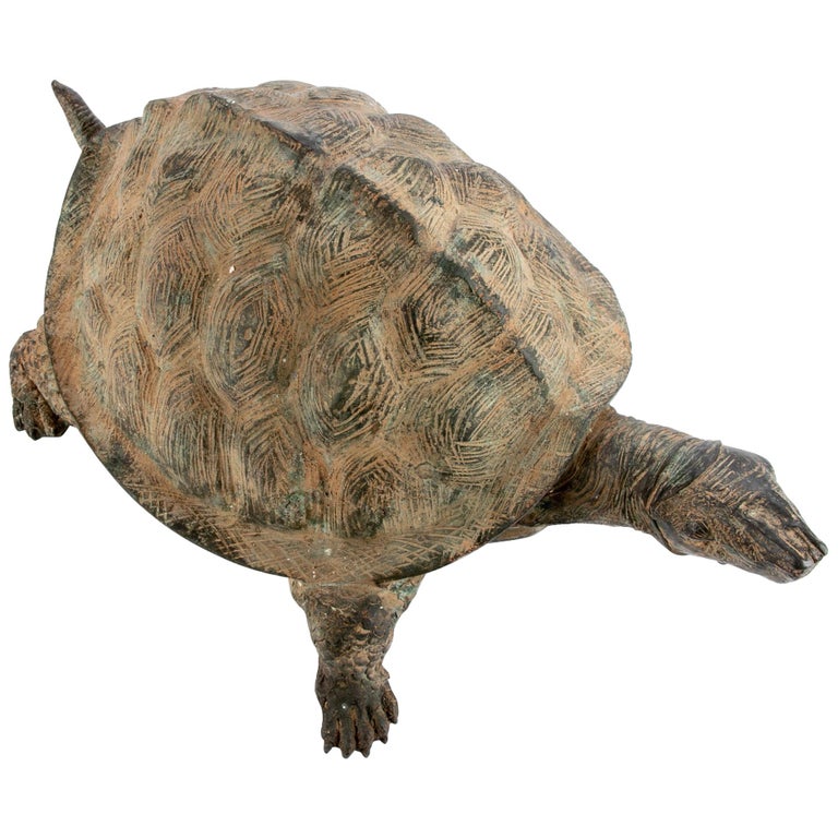 Copper Turtle Form Garden Fountain Figure at 1stDibs