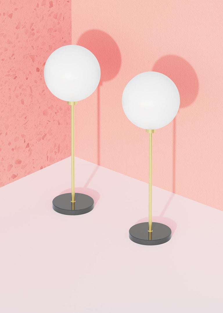 Copper/White Marble Verti Table Light by Atris For Sale at 1stDibs