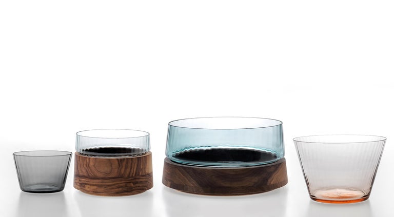 Coppetta, 6 Little Bowls Handcrafted Muranese Glass, Cameo Plissé MUN ...