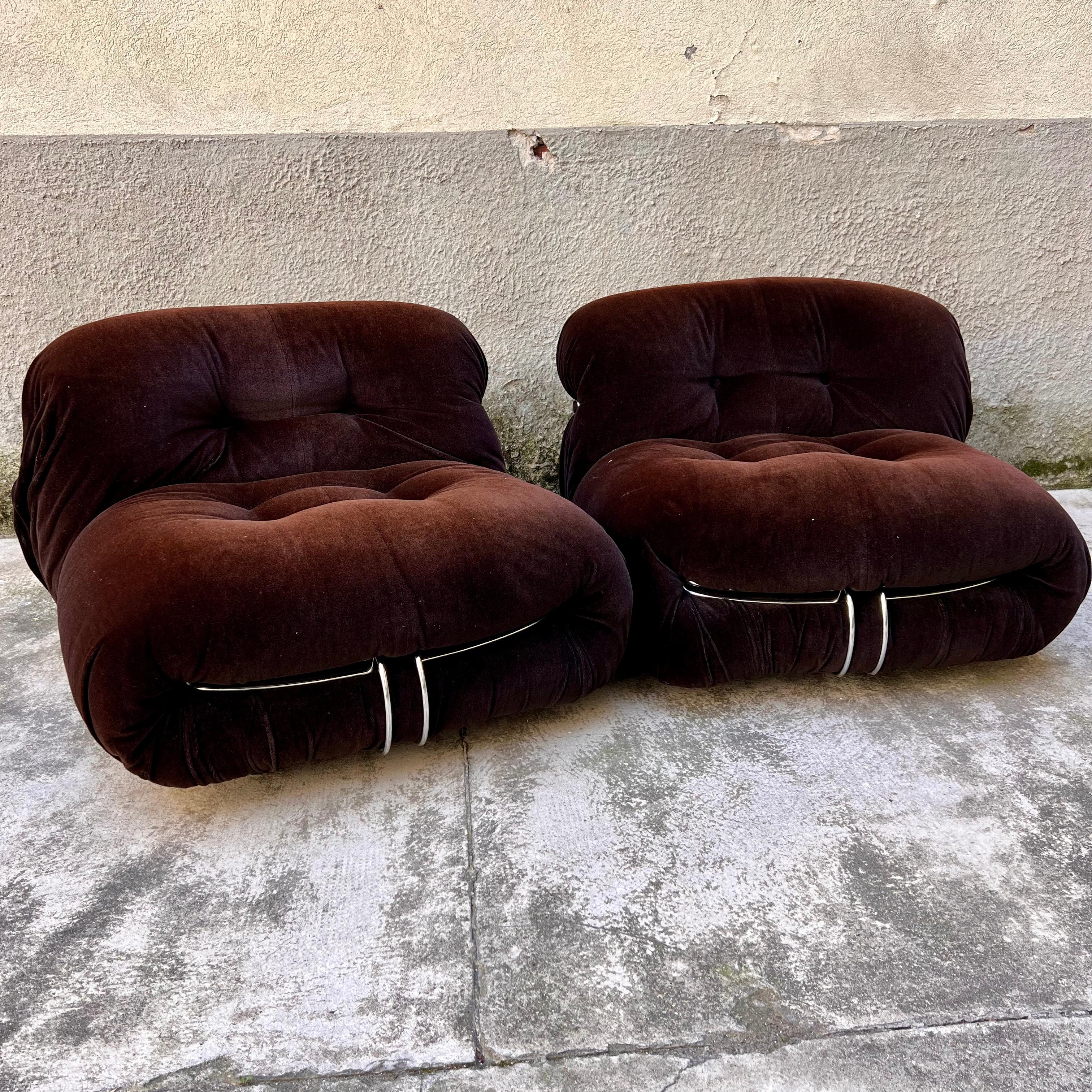 Coppia di Poltrone Soriana di Tobia Scarpa per Cassina - Italia - 1970s ...