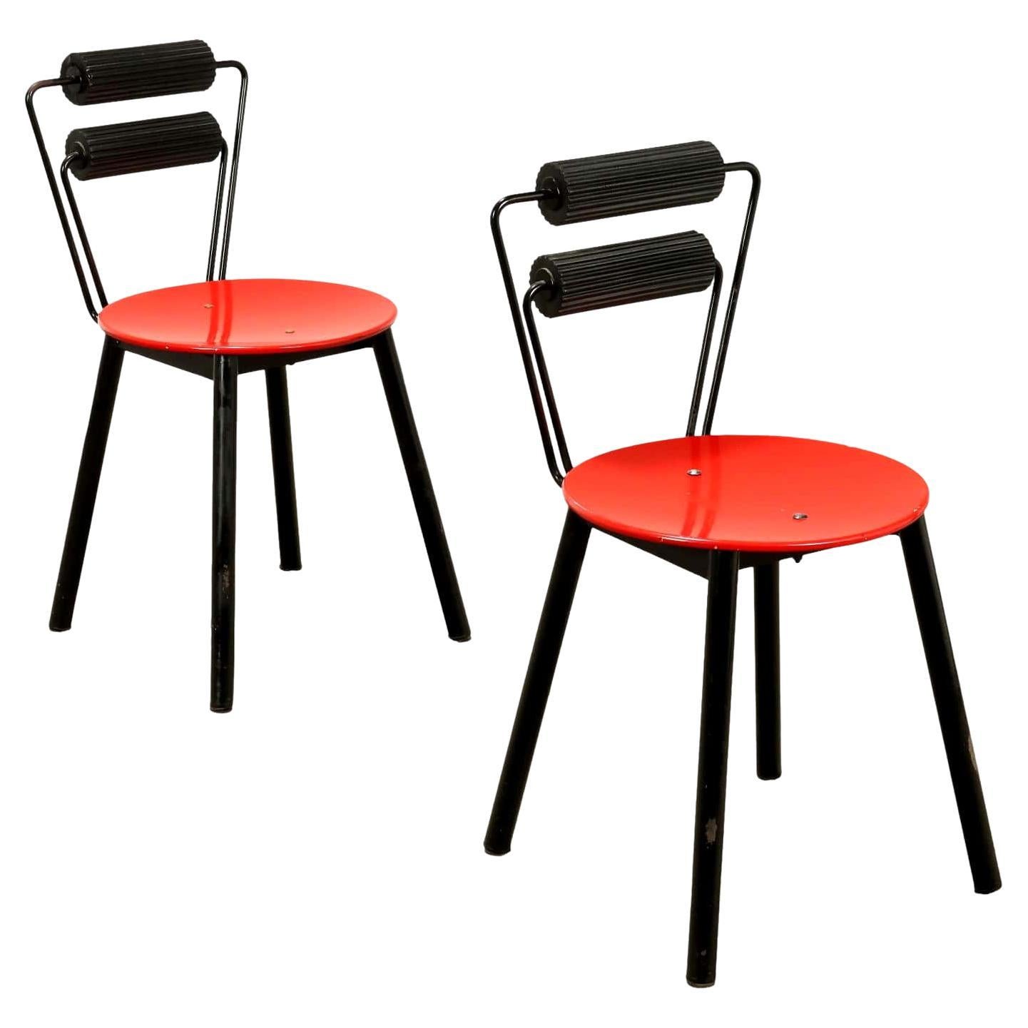 Pair of 80s Chairs For Sale at 1stDibs