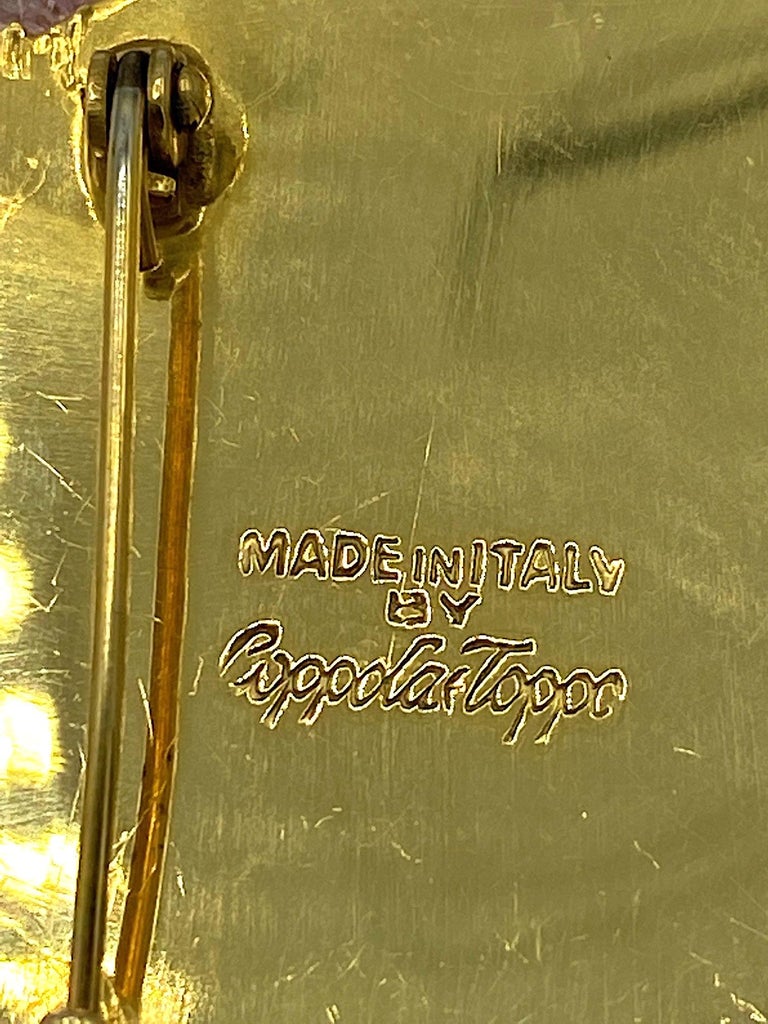 Coppola e Toppo 1960s Gold, Amber and Pink Bead Brooch at 1stDibs