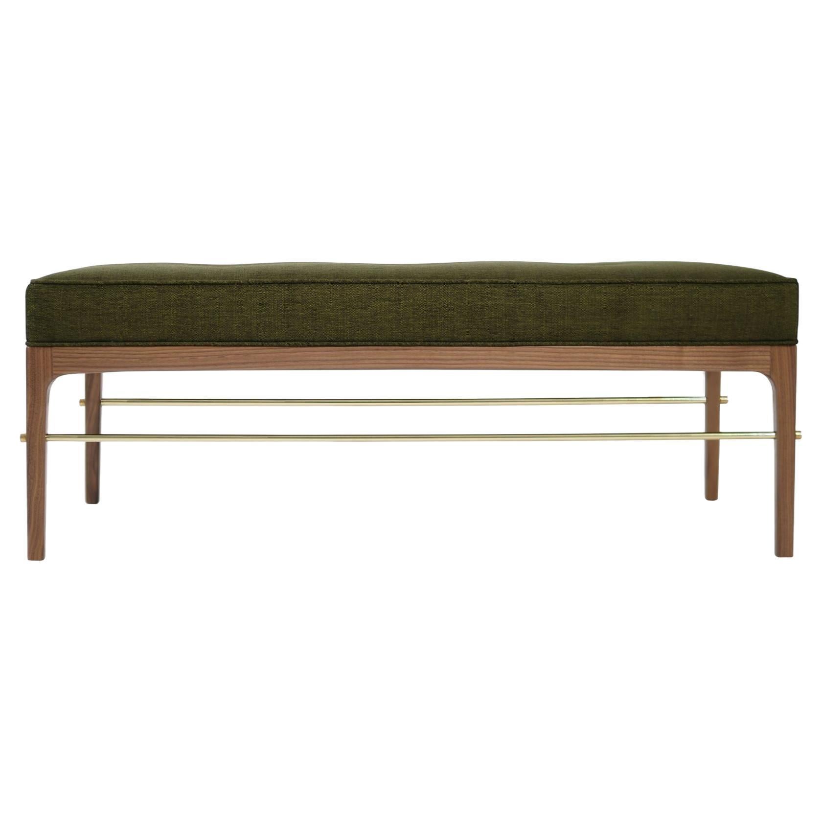 Linear Bench in Natural Walnut Series 48 by Stamford Modern For Sale at ...
