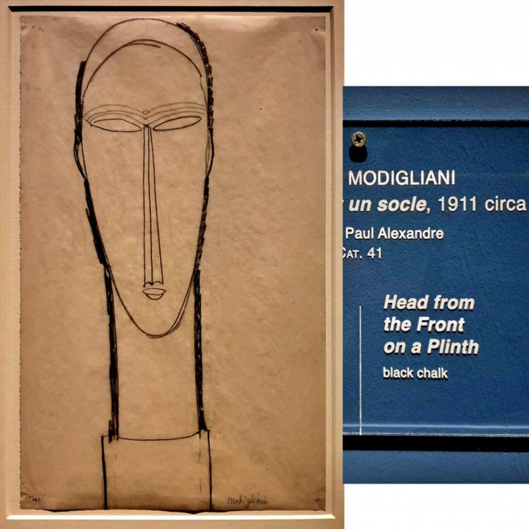 Copy of a Stone Head by Amedeo Modigliani 20th Century Philippe ...