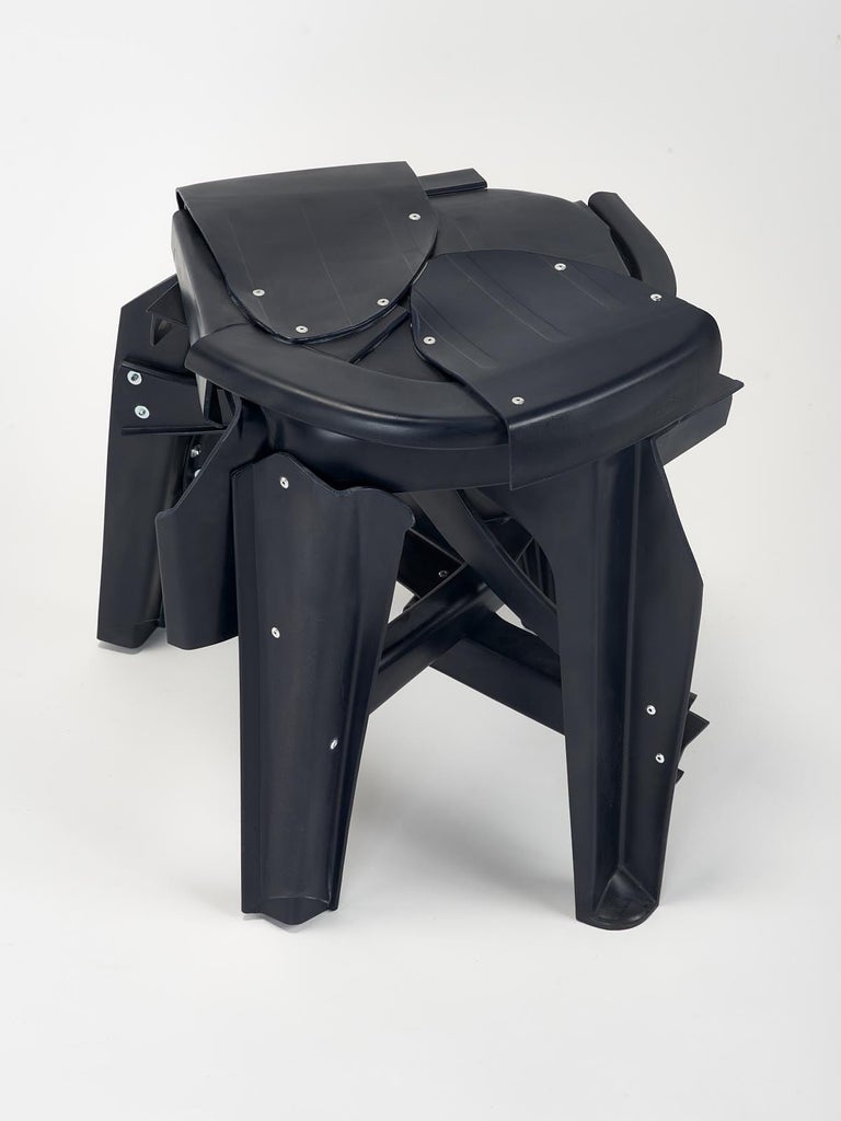 Copytopia Stool, Pierre Castignola, Dark Blue For Sale at 1stDibs