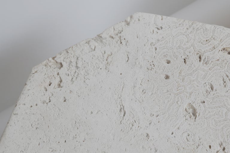 Coquina Cast Stone Octagonal Tables/Stools For Sale at 1stDibs