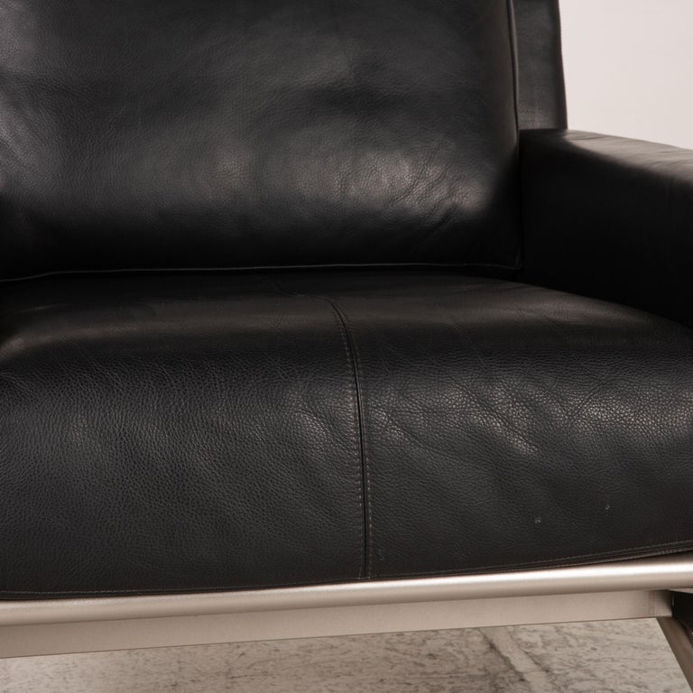 COR Ala Leather Armchair Black For Sale at 1stDibs