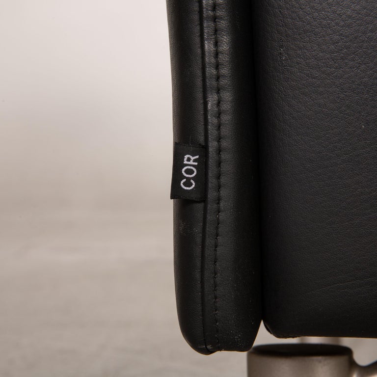 COR Ala Leather Armchair Black For Sale at 1stDibs