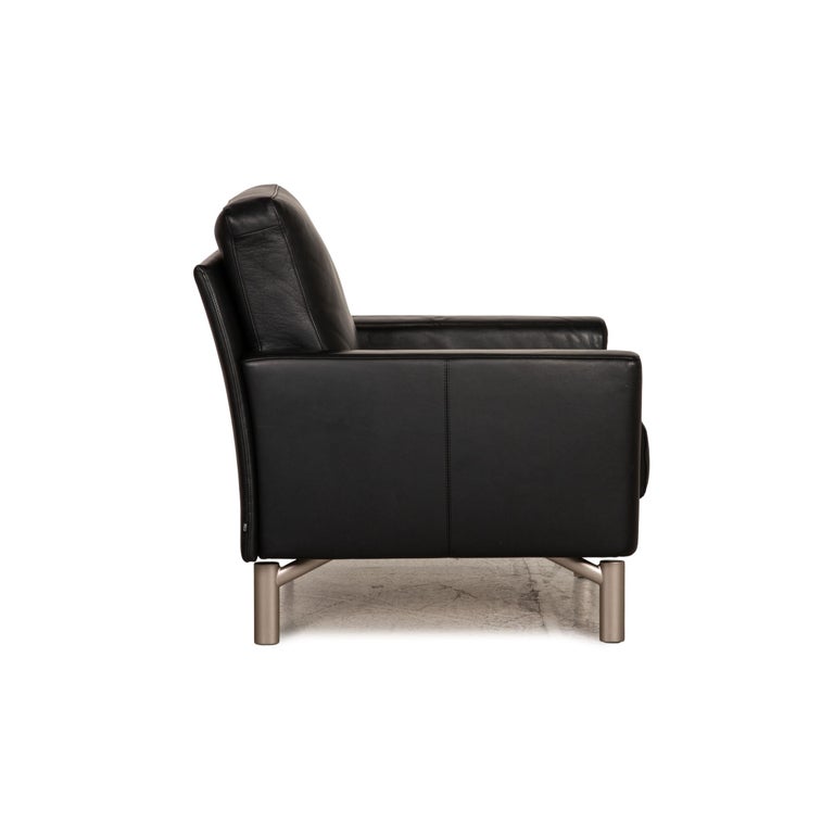 COR Ala Leather Armchair Black For Sale at 1stDibs