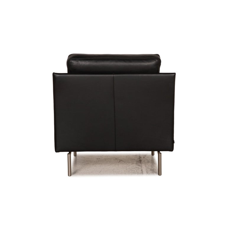 COR Ala Leather Armchair Black For Sale at 1stDibs