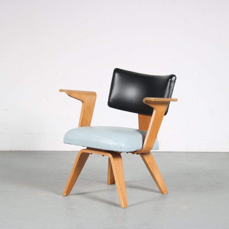 Cor Alons Lounge Chair with Foot Stool for De Boer Gouda, Netherlands ...