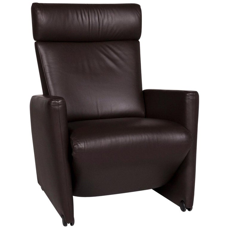 COR Bico Leather Armchair Brown Relax Function For Sale at 1stDibs
