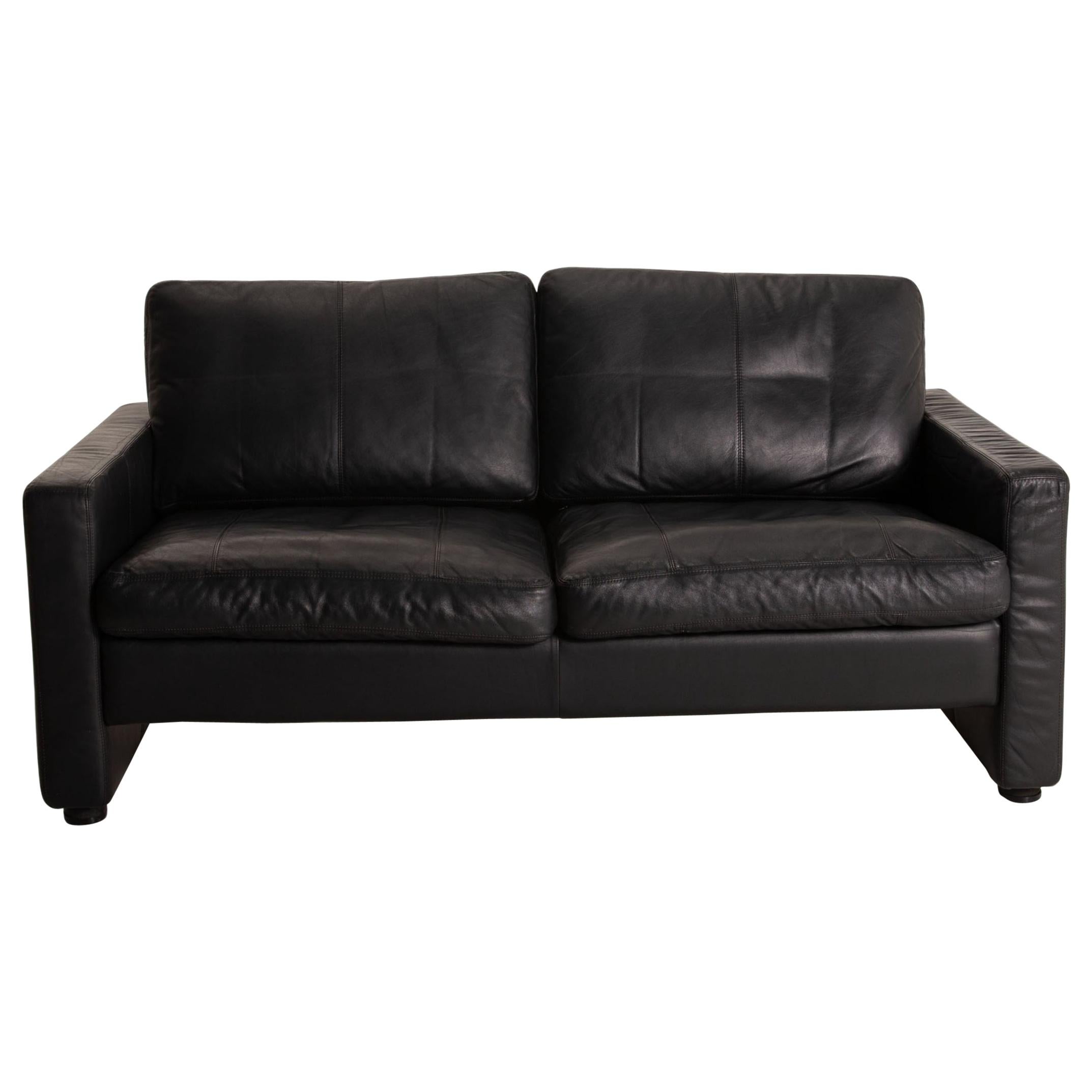 COR Conseta Blue Leather Sofa For Sale at 1stDibs