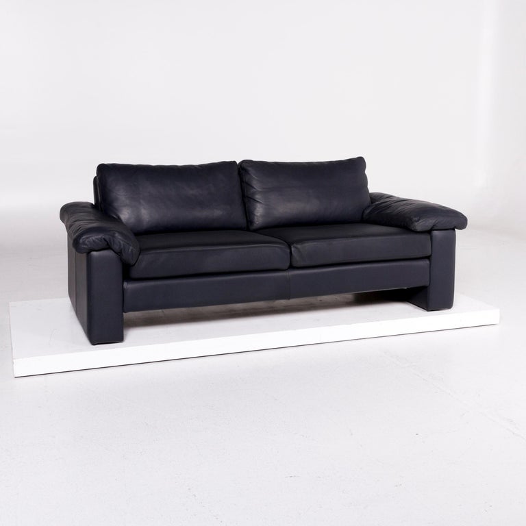 COR Conseta Sofa Blue Dark Blue Two-Seat Couch For Sale at 1stdibs