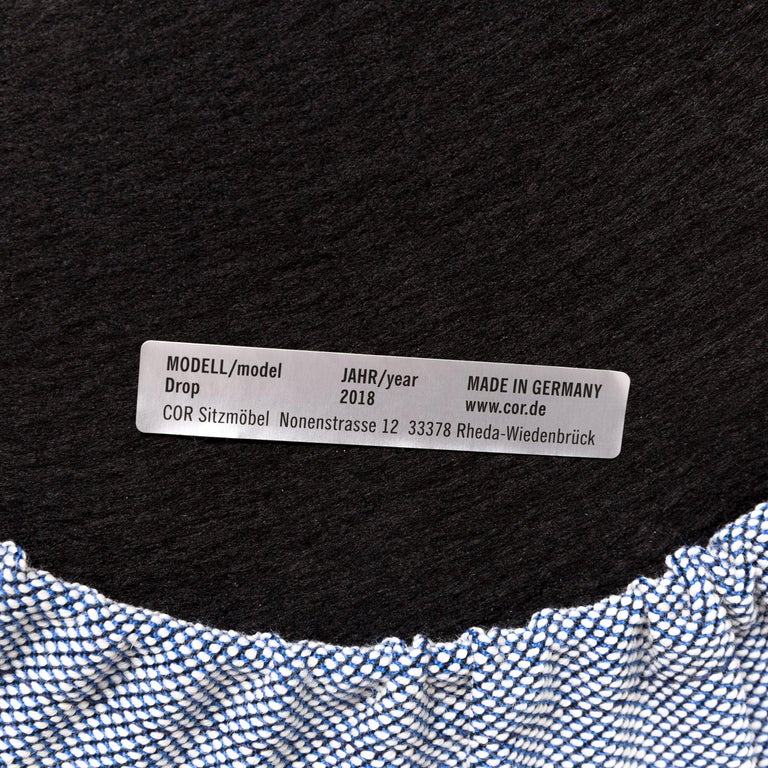 COR Drop Designer Fabric Stool Blue Pauline Deltour Stool For Sale at ...