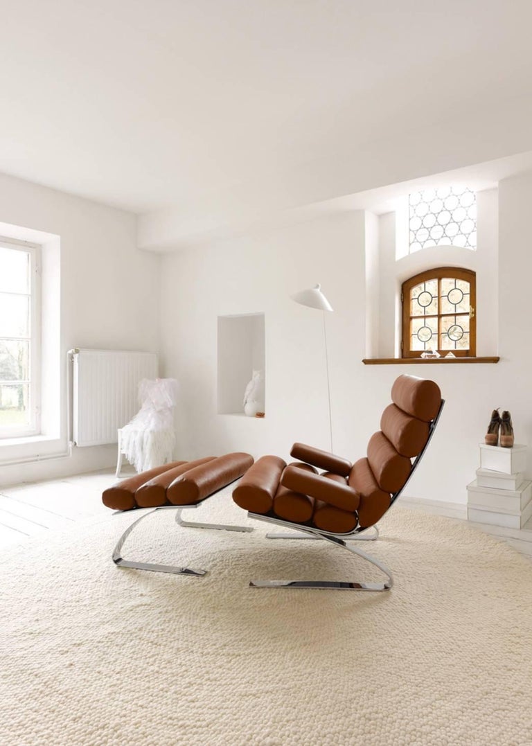 COR Sinus Lounge Chair with Ottoman with or Without Arms in Fabric or ...