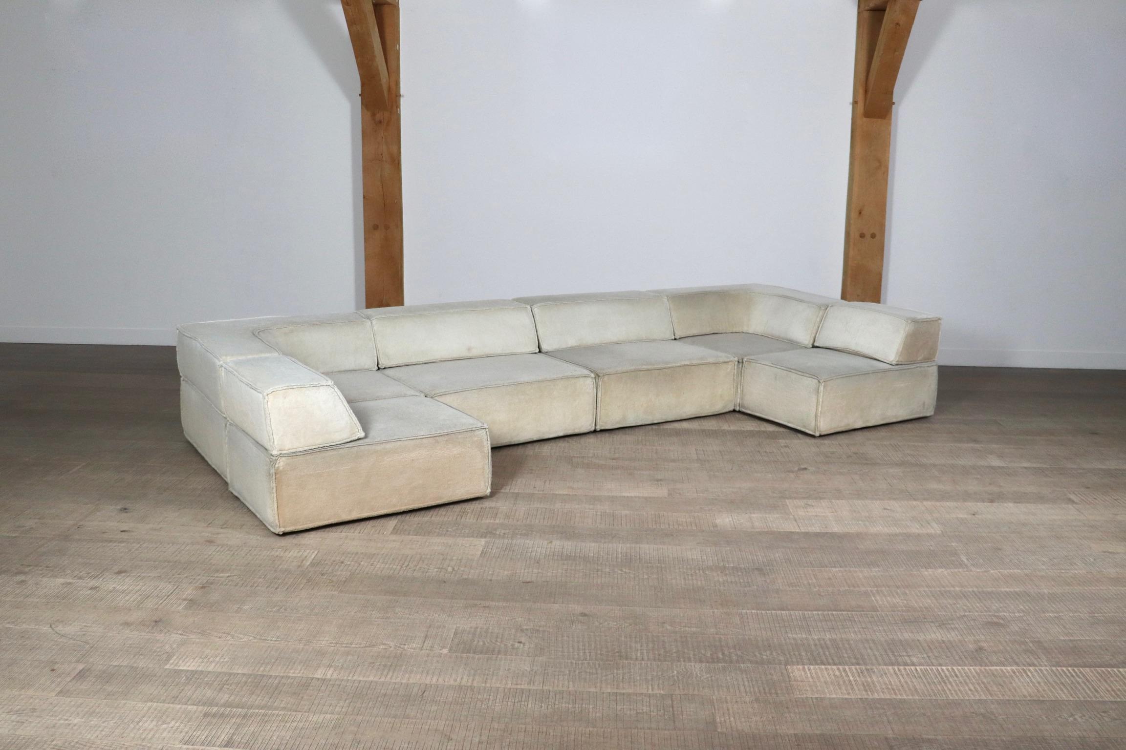 Sofá modular COR Trio de peluche beige By Team Form AG, Años 70 en ...