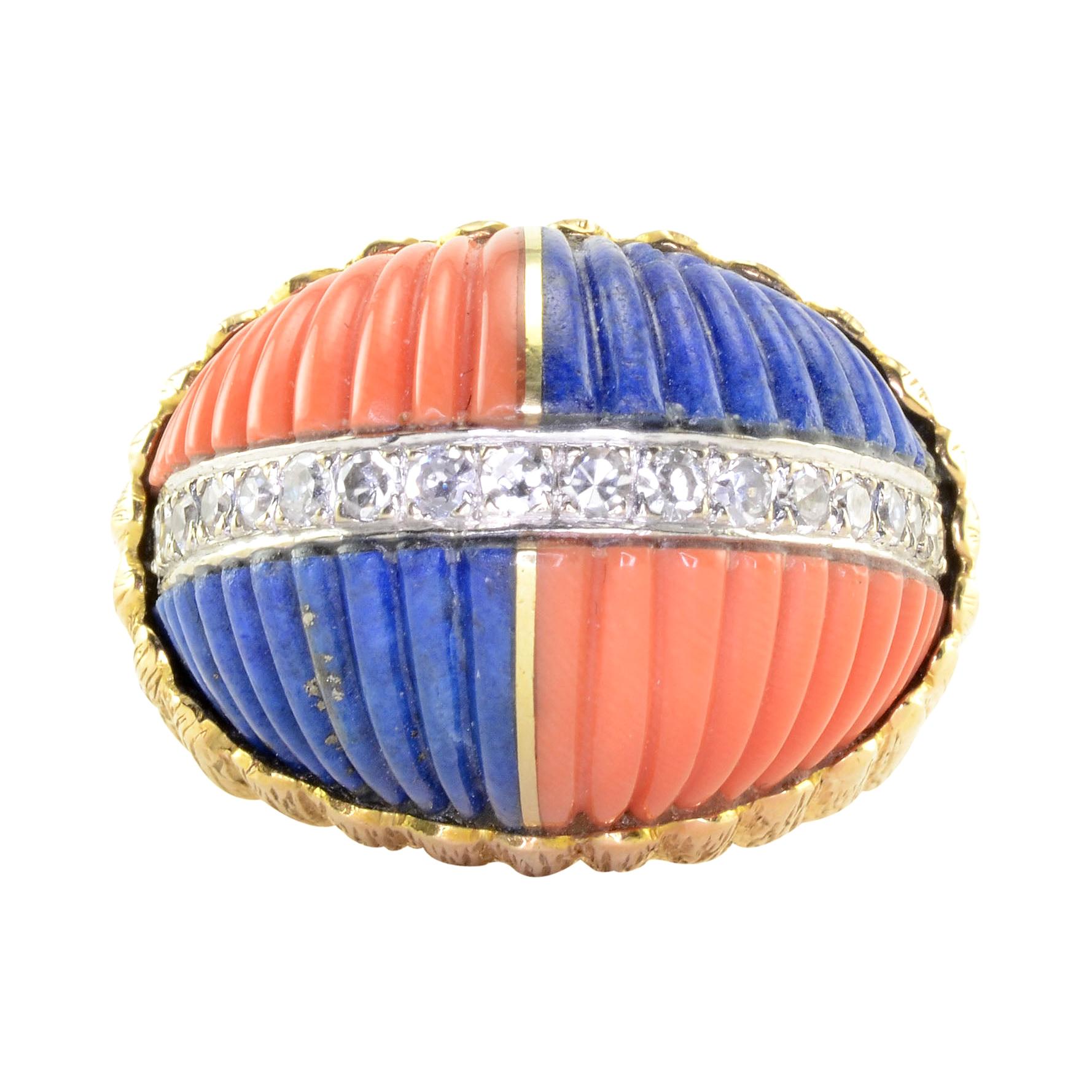 Erte Lapis Gold Ring at 1stDibs | erte ring