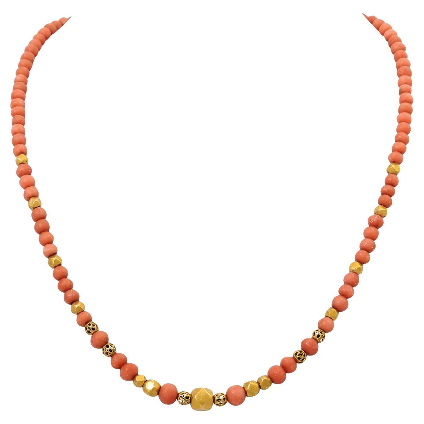 Necklace with Coral For Sale at 1stDibs
