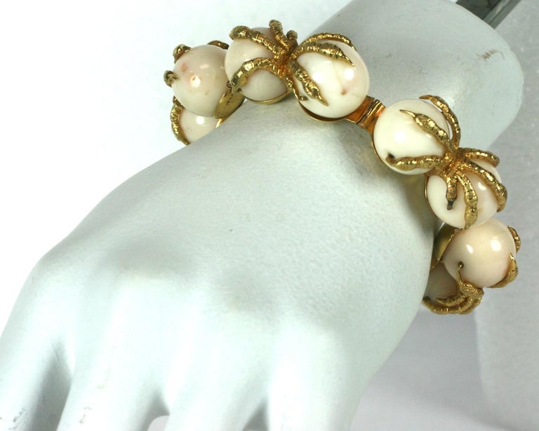 Coral Claw Bracelet For Sale at 1stDibs