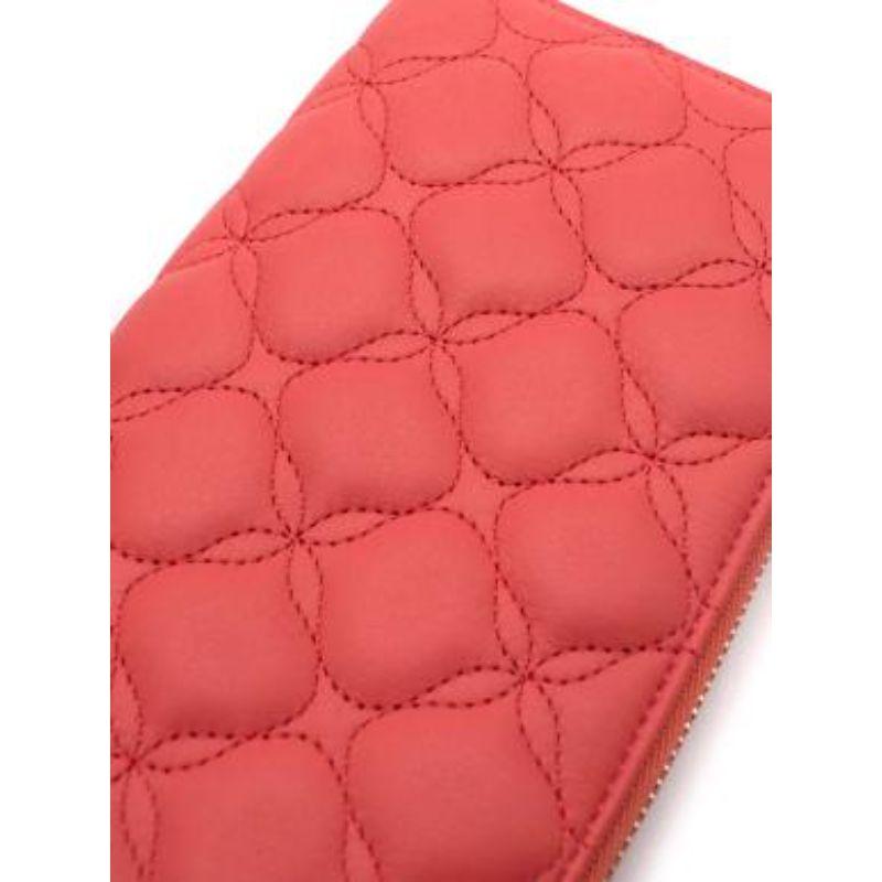 Coral-pink quilted leather tote bag and purse For Sale at 1stDibs ...