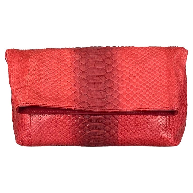 Pochette pliable en python corail de Laurent Effel St Barth - En vente ...
