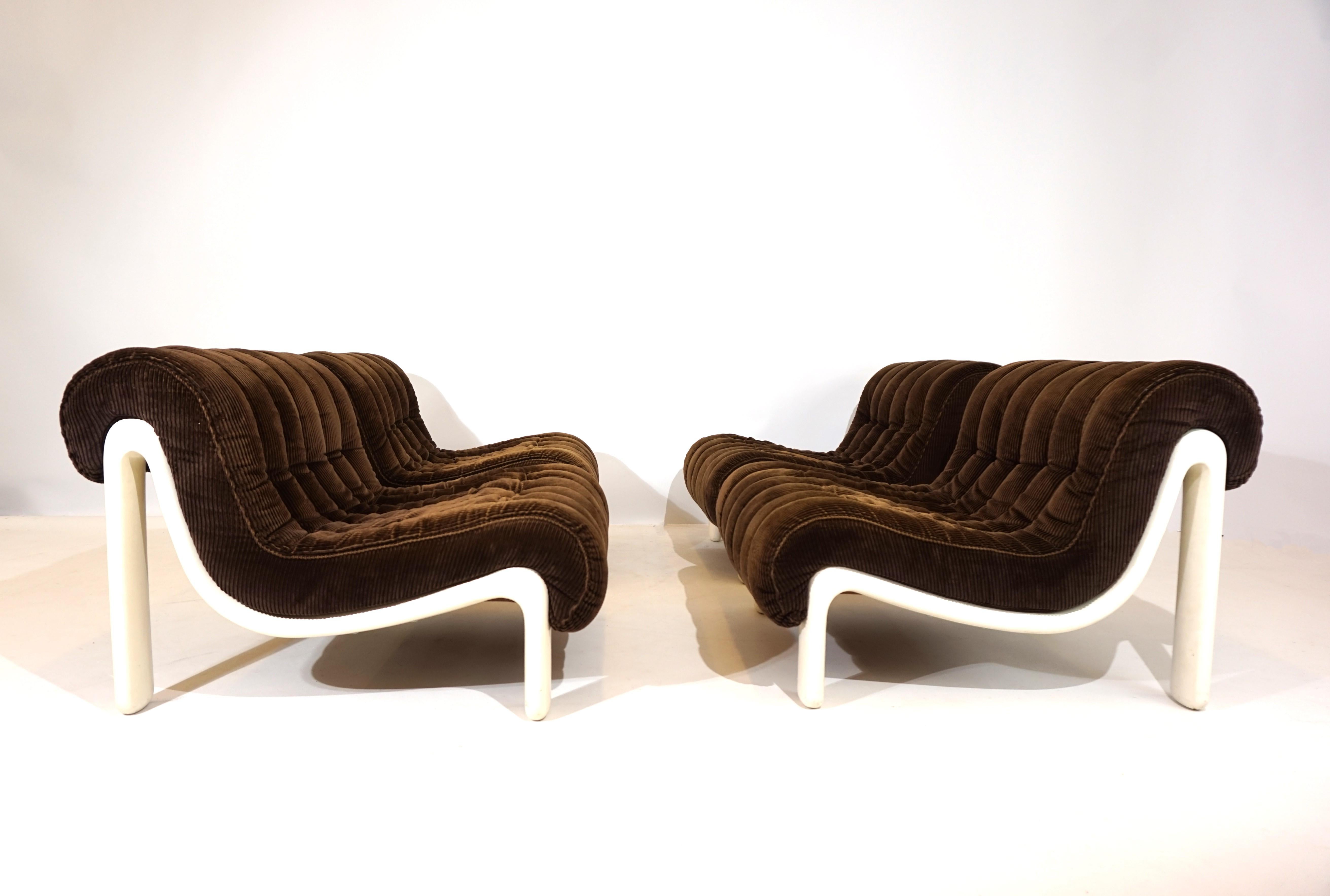 Cord modular sofa with 5 elements, 1970 For Sale at 1stDibs