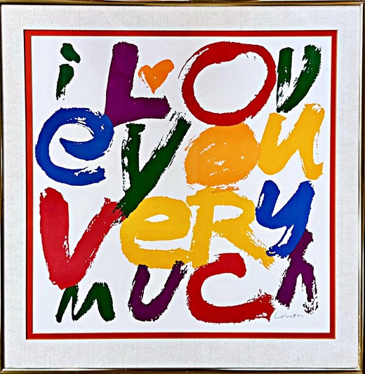 Corita Kent - Affiche I LOVE YOU VERY MUCH (Je t'aime beaucoup) En ...
