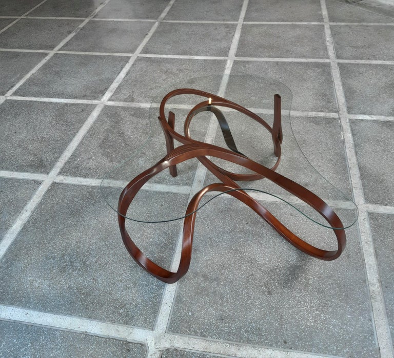 Corium, Centre Table, Brown Bent Wood by Raka Studio For Sale at ...