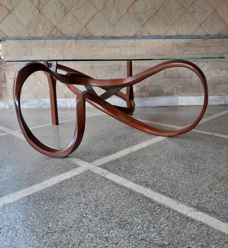 Corium, Centre Table, Brown Bent Wood by Raka Studio For Sale at 1stDibs