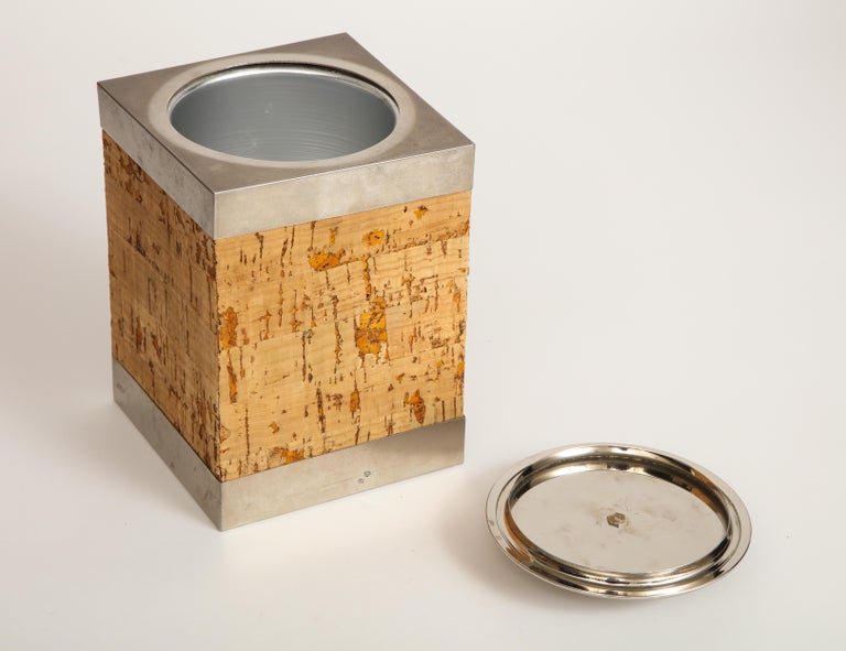 Cork and Silver Ice Bucket For Sale at 1stDibs