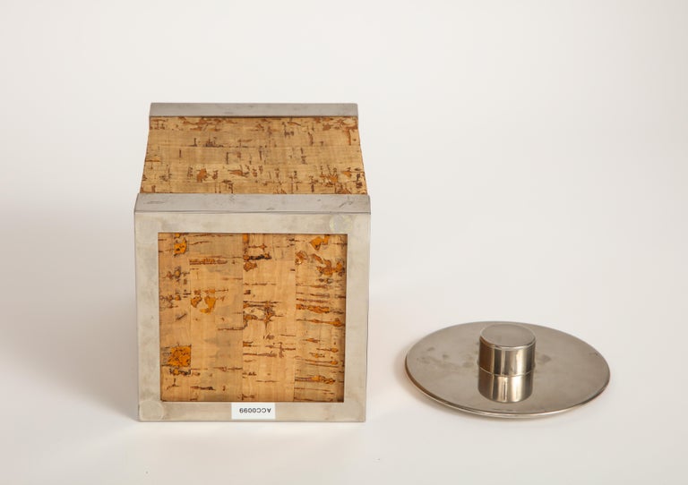 Cork and Silver Ice Bucket For Sale at 1stDibs