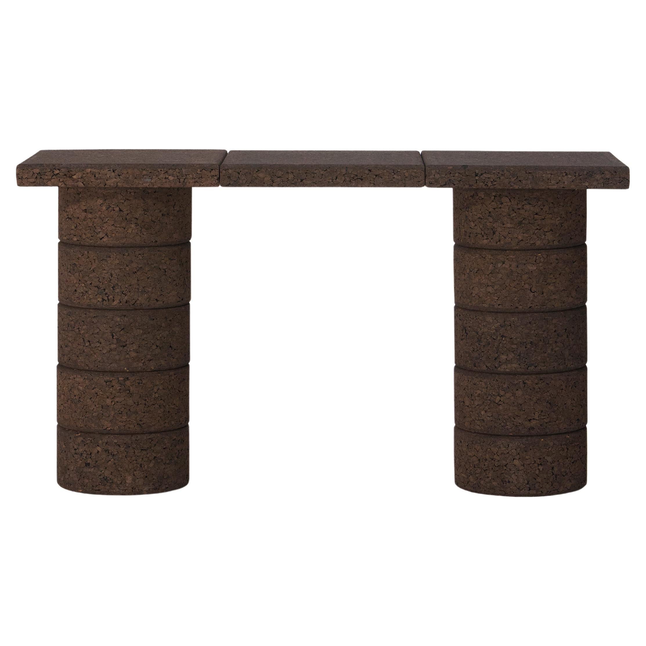 Midcentury Cork and Iron Console Table at 1stDibs