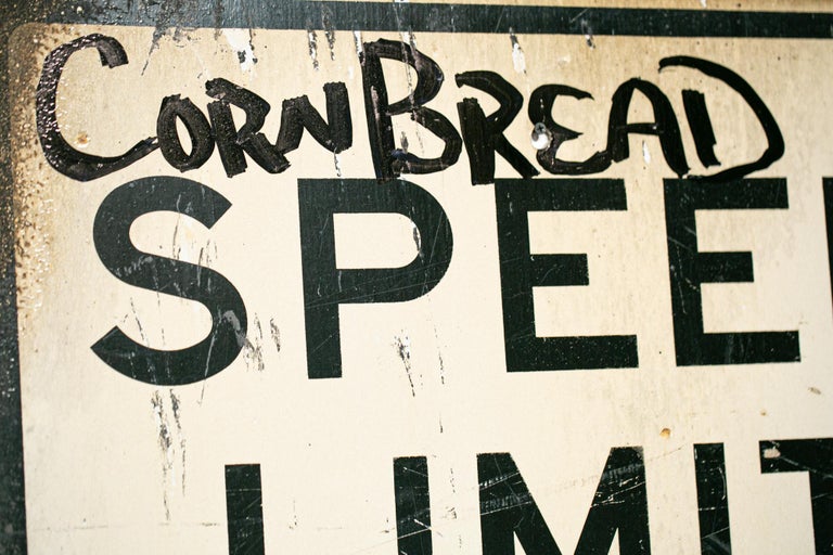 Cornbread - "Cornbread Speed Limit", Painted Speed Limit Sign, Street ...
