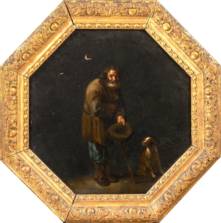 Study of a beggar and his dog For Sale at 1stDibs