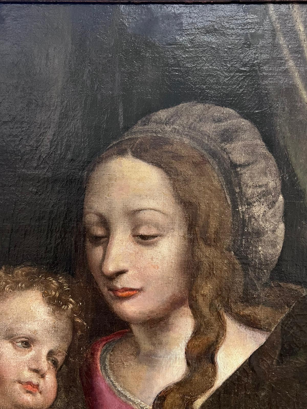 1600's Flemish Old Master Oil Painting The Virgin and Child ...