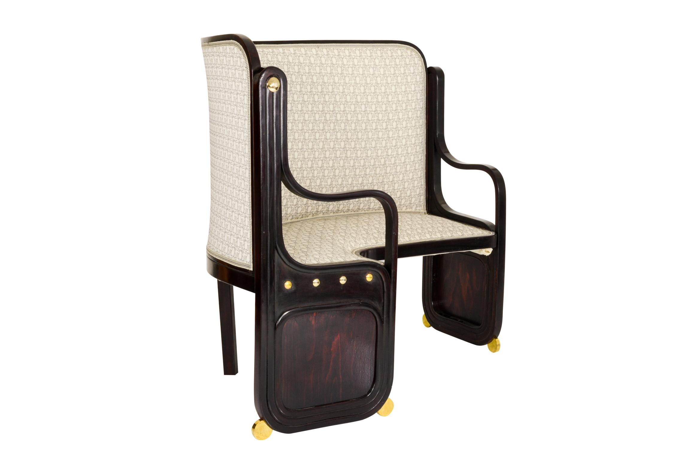Corner Chair Vienna Secession Jugendstil Koloman Moser Wood Brass ...