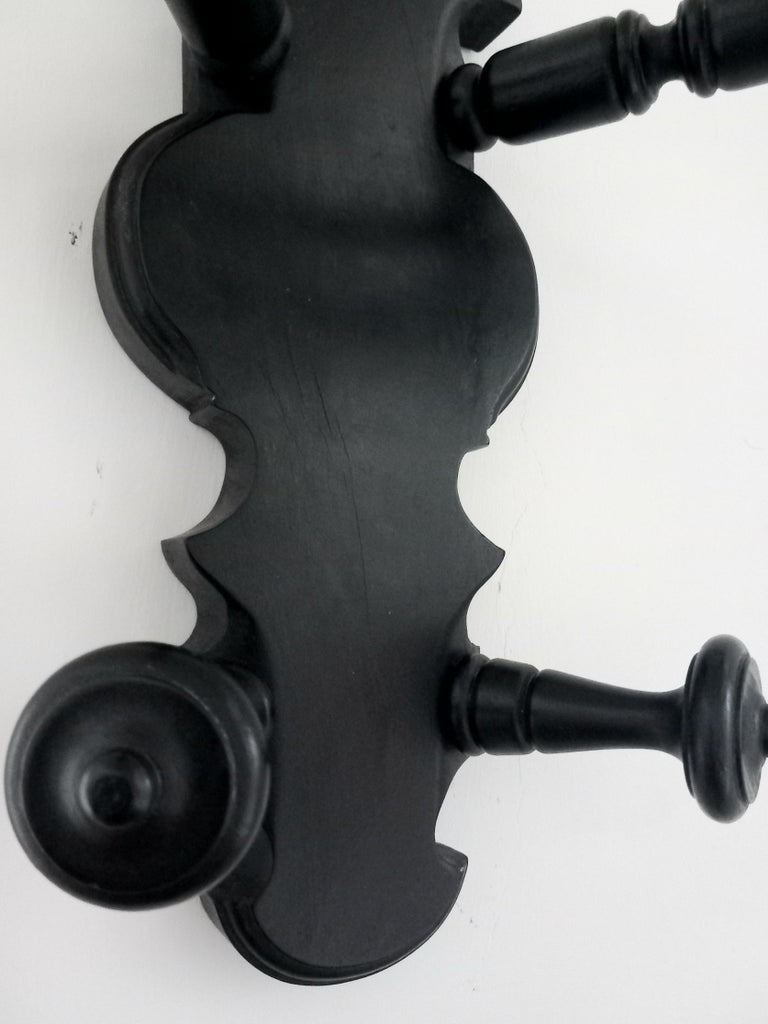 Corner Coat and Hat Rack Very Original, 19th Century Ebonized Chestnut ...