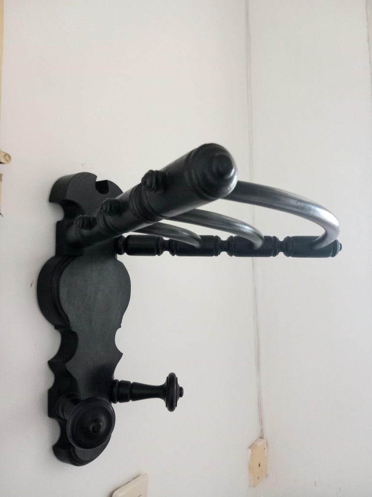 Corner Coat and Hat Rack Very Original, 19th Century Ebonized Chestnut ...