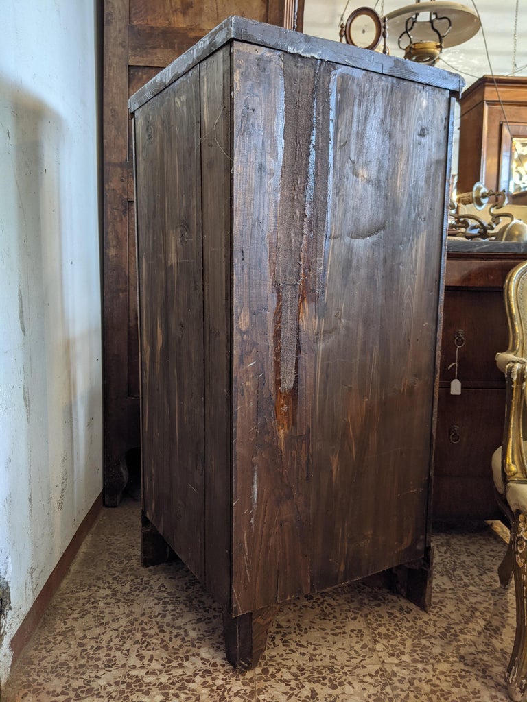 Corner Cupboard in Solid Walnut, Lined in "Varese" Paper with Wisteria ...