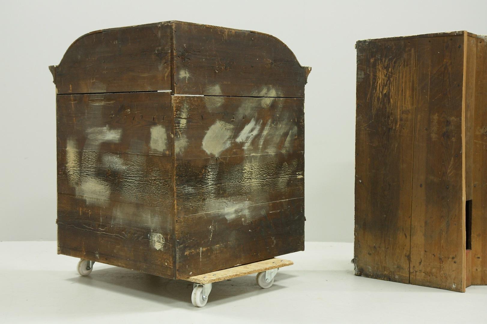 Corner Cupboard with Built in Grandfather Clock, Corner Secretaire ...