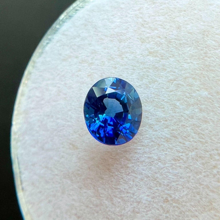 Cornflowe Blue Ceylon Sapphire 0.81ct Natural Oval Cut Sri Lanka Gem For Sale at 1stDibs