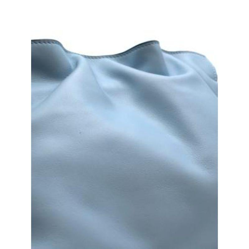 Cornflower blue leather Flamenco clutch bag For Sale at 1stDibs