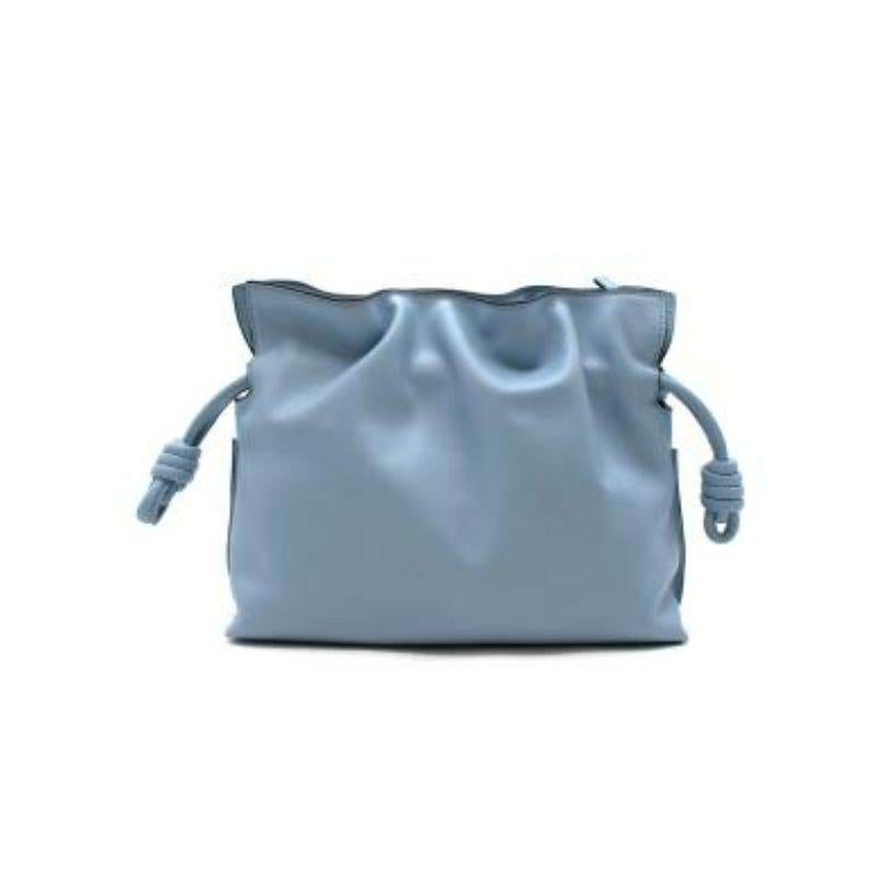 Cornflower blue leather Flamenco clutch bag For Sale at 1stDibs