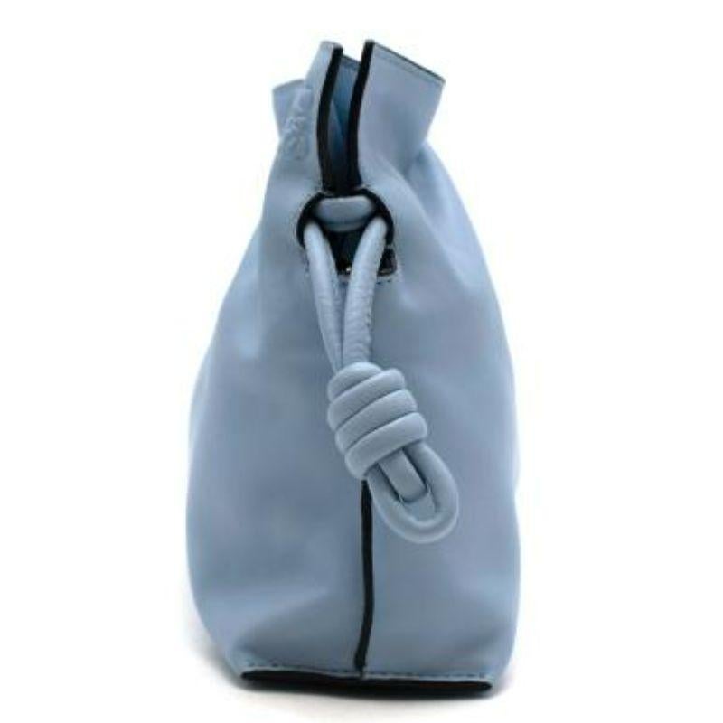 Cornflower blue leather Flamenco clutch bag For Sale at 1stDibs