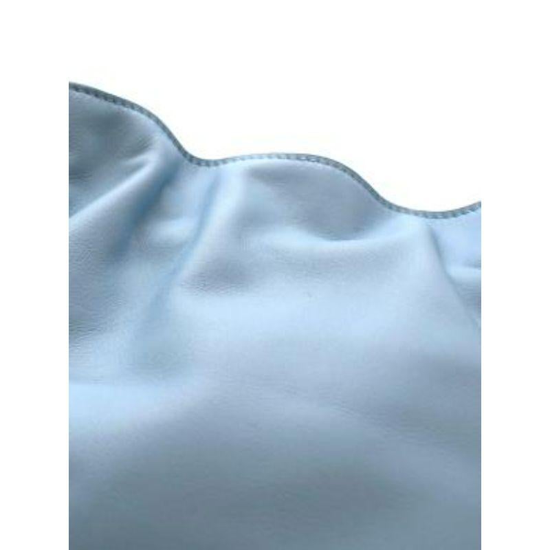 Cornflower blue leather Flamenco clutch bag For Sale at 1stDibs