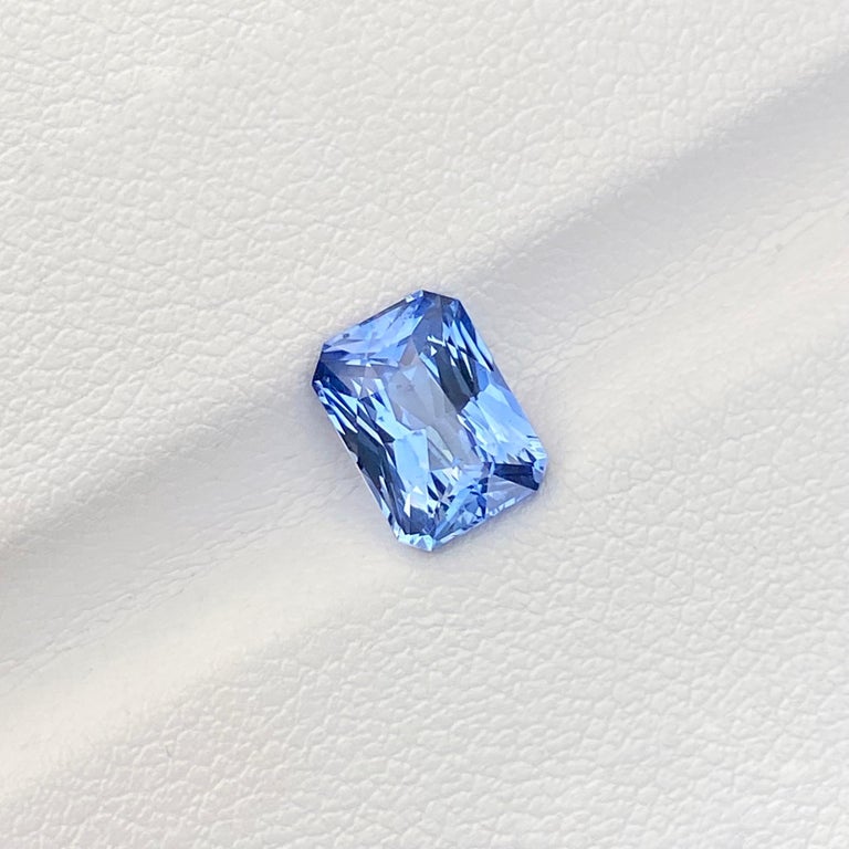 Cornflower Blue Sapphire 2.20 Ct Radiant Cut Natural Ceylon Unheated, Loose Gems For Sale at 1stDibs