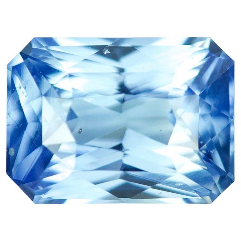 Cornflower Blue Sapphire 2.20 Ct Radiant Cut Natural Ceylon Unheated, Loose Gems For Sale at 1stDibs