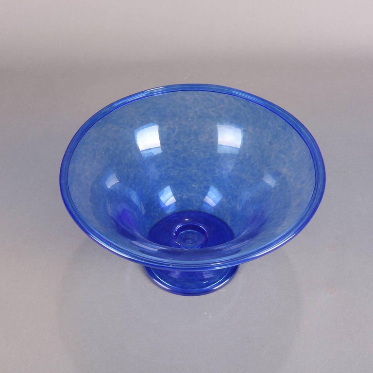 Corning Museum of Glass Cobalt Blue Blown Footed Flared Bowl, Signed ...