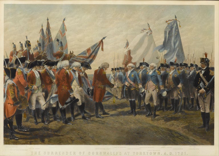 Cornwallis Surrendering the British Army to General Washington at ...